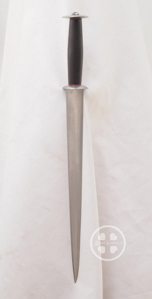 Rondel with dark brown wooden grip – Arms & Armor